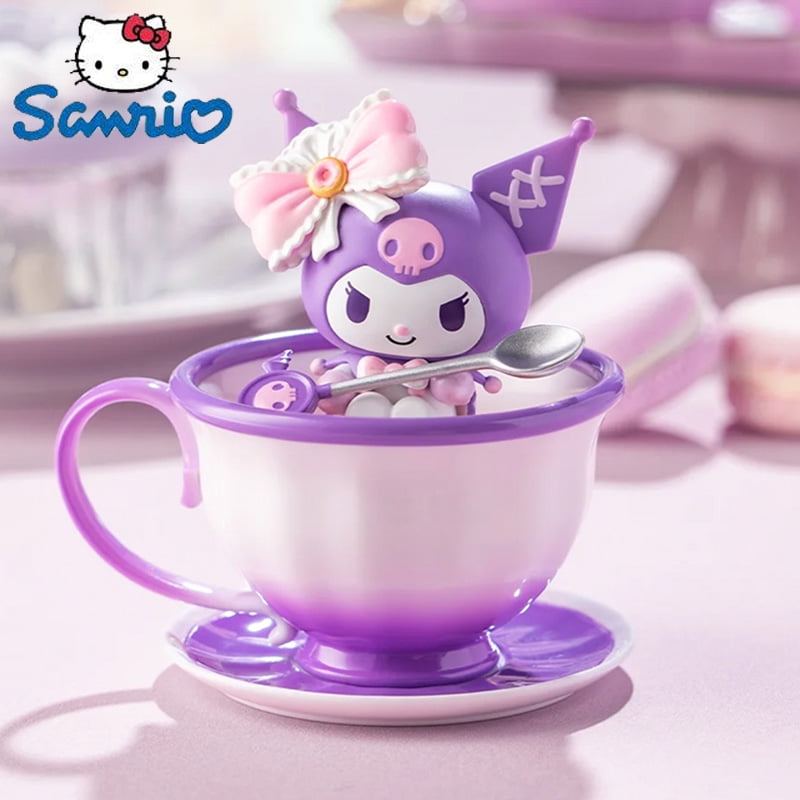 Cute Sanrio Tea Cup Elf Series Figure Kuromi My Melody Pochacco ...