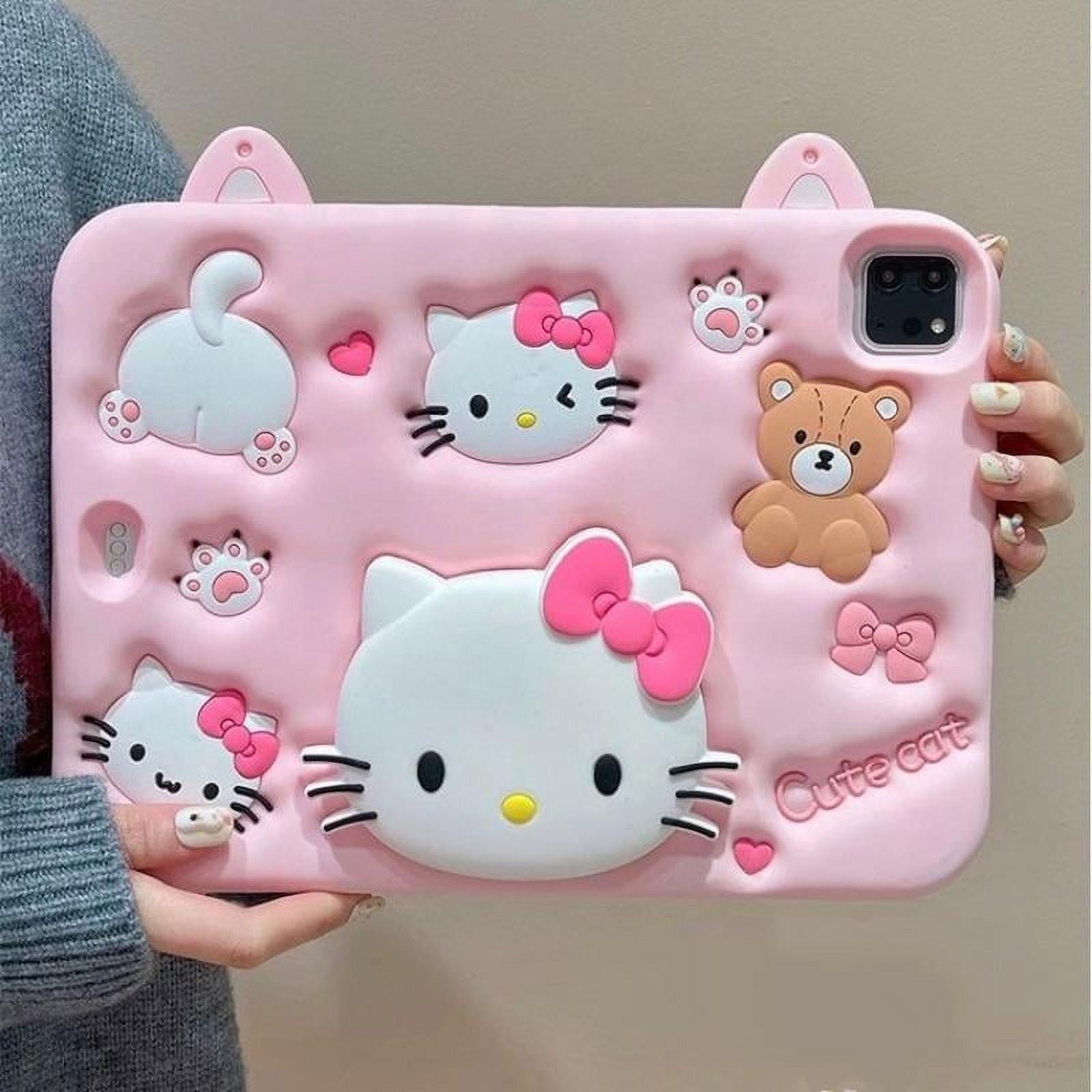 Cute Sanrioed Hello Kitty Silicone Ipad Tablet Protective Cover Cartoon ...