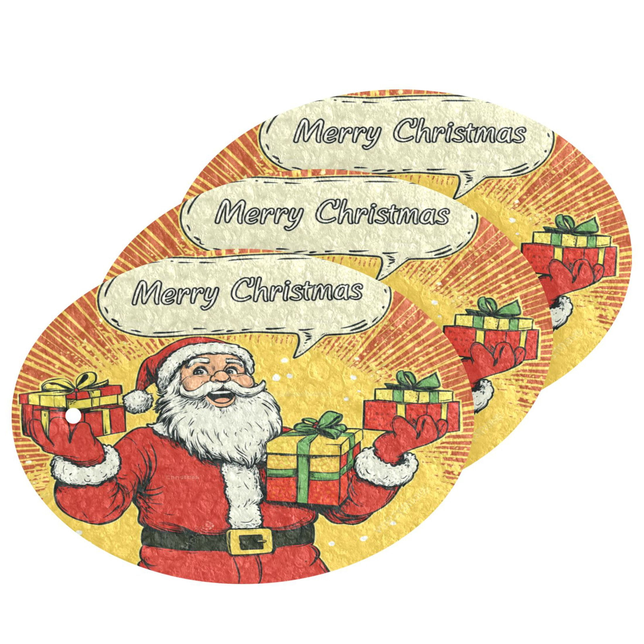 Cute Santa Claus 3 Pack Dish Sponges Bulk Natural Sponges Household ...