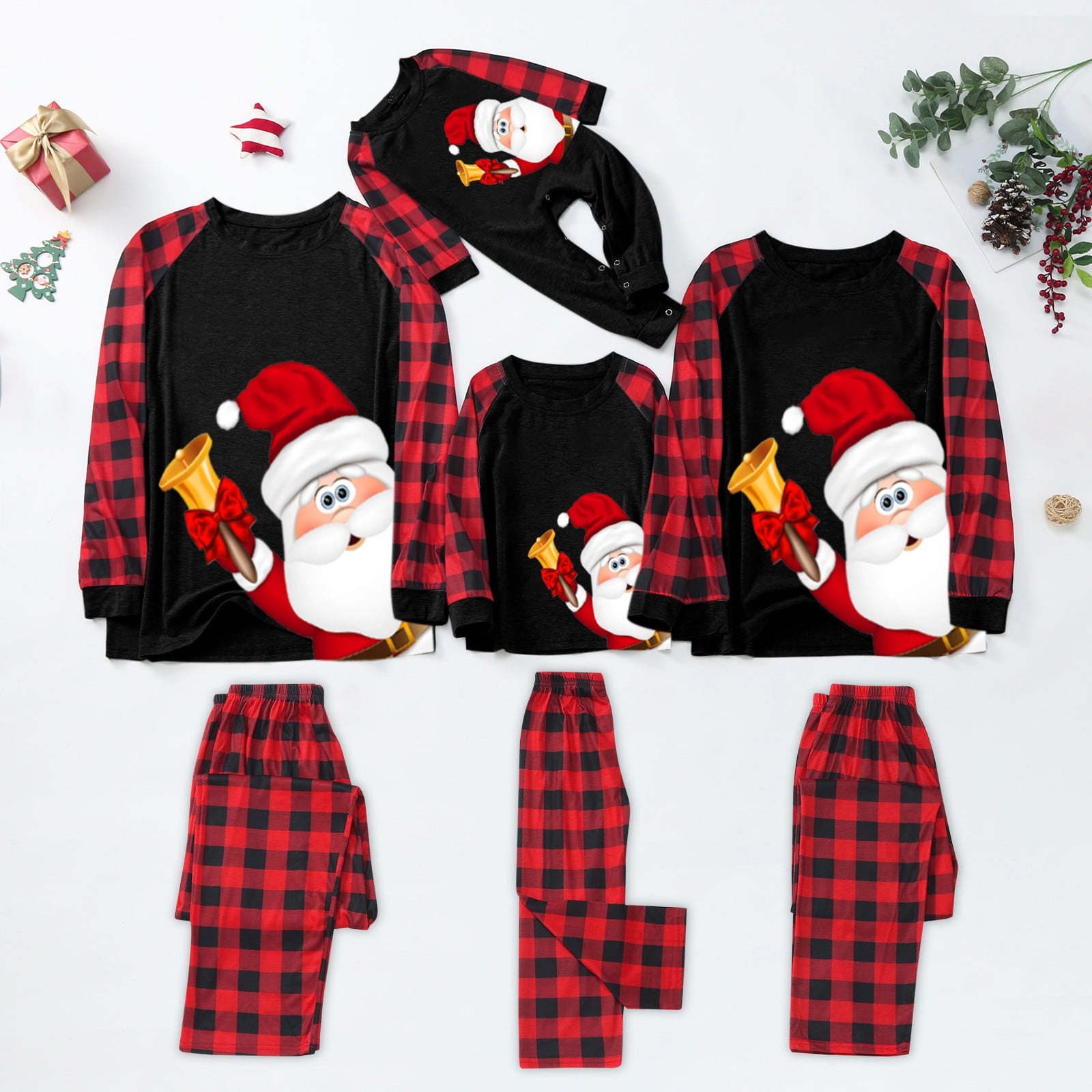 MASRIN Christmas Trees Pajamas Sets, Christmas Family Pajamas Matching ...