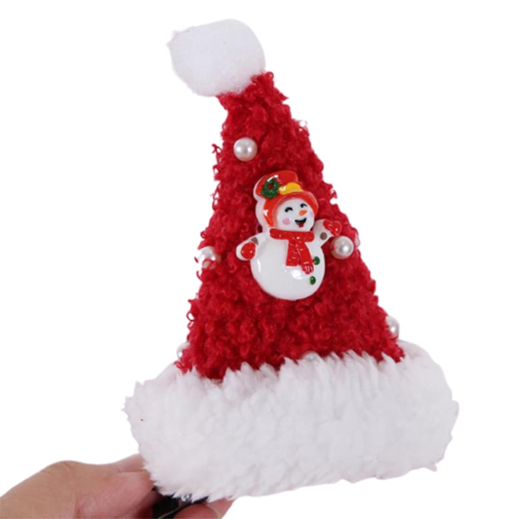 Cute Santa Claus Snowman Shape Hairpins Female Cartoon Metal Clips ...