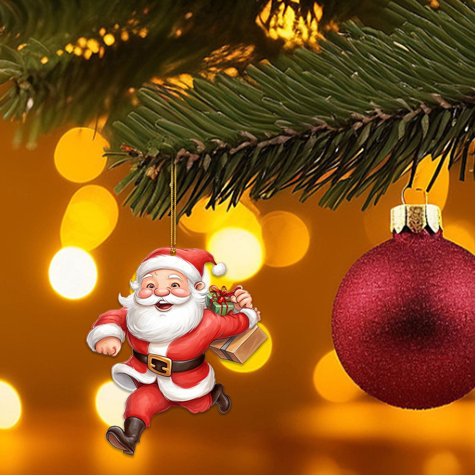 Cute Santa Decorative Pendant Indoor Decorative Pendant Fun Acrylic ...