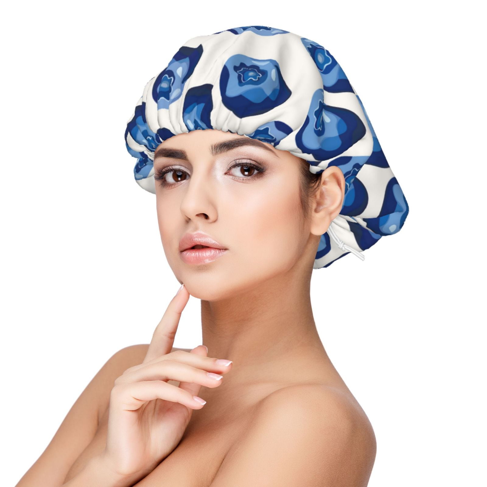 Cute Sapphire Blueberry Silk Bonnet for Sleeping Women Men, Adjustable ...
