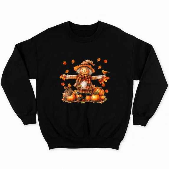 Cute Scarecrow Autumn Pumpkin Happy Thanksgiving Halloween Graphic ...