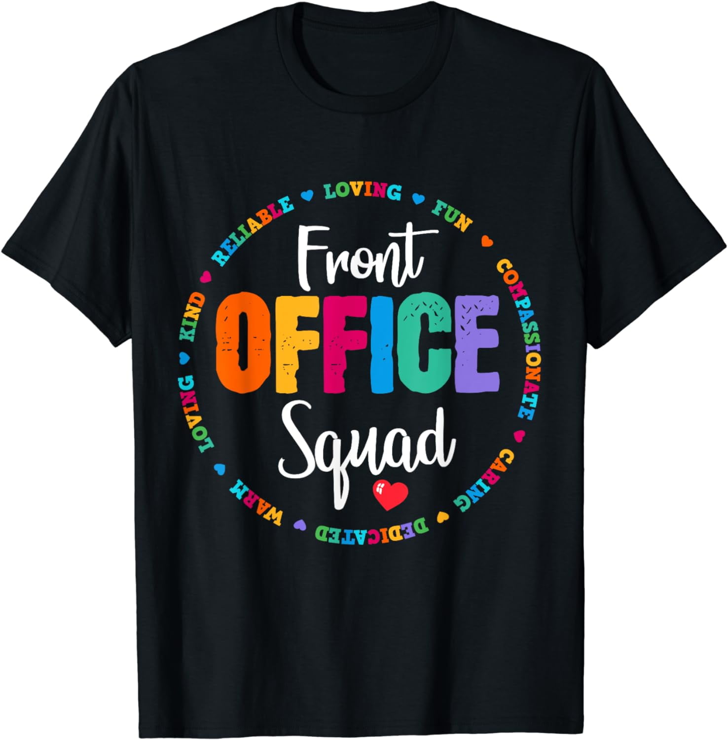 Cute School Secretary Admin Appreciation Front Office Squad T-Shirt ...