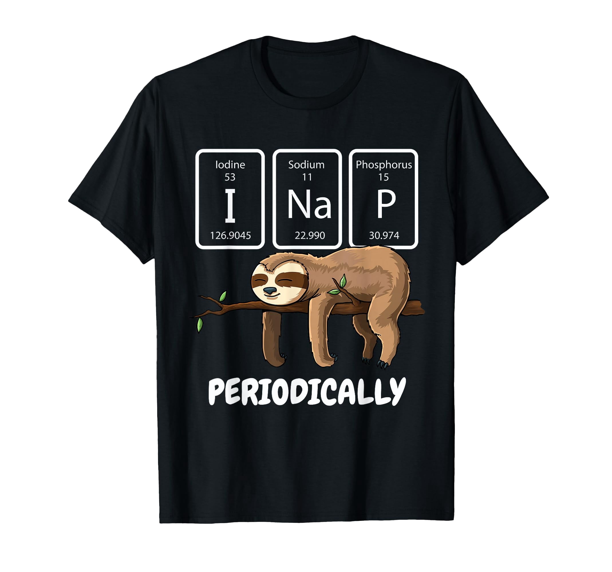 Cute Science Sloth Periodic Table Elements T-Shirt for Fun and Creative ...