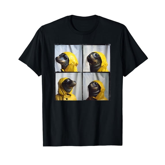 Cute Sea Lion Design T-Shirt for Ocean Lovers - Fun and Playful Style ...