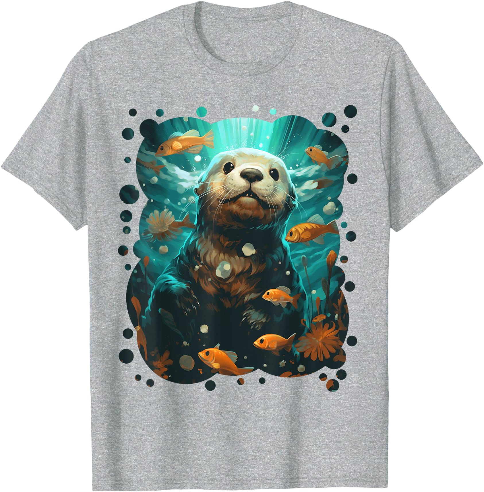Cute Sea Otter Animal Nature Lovers Graphic Softstyle Unisex T-Shirt ...