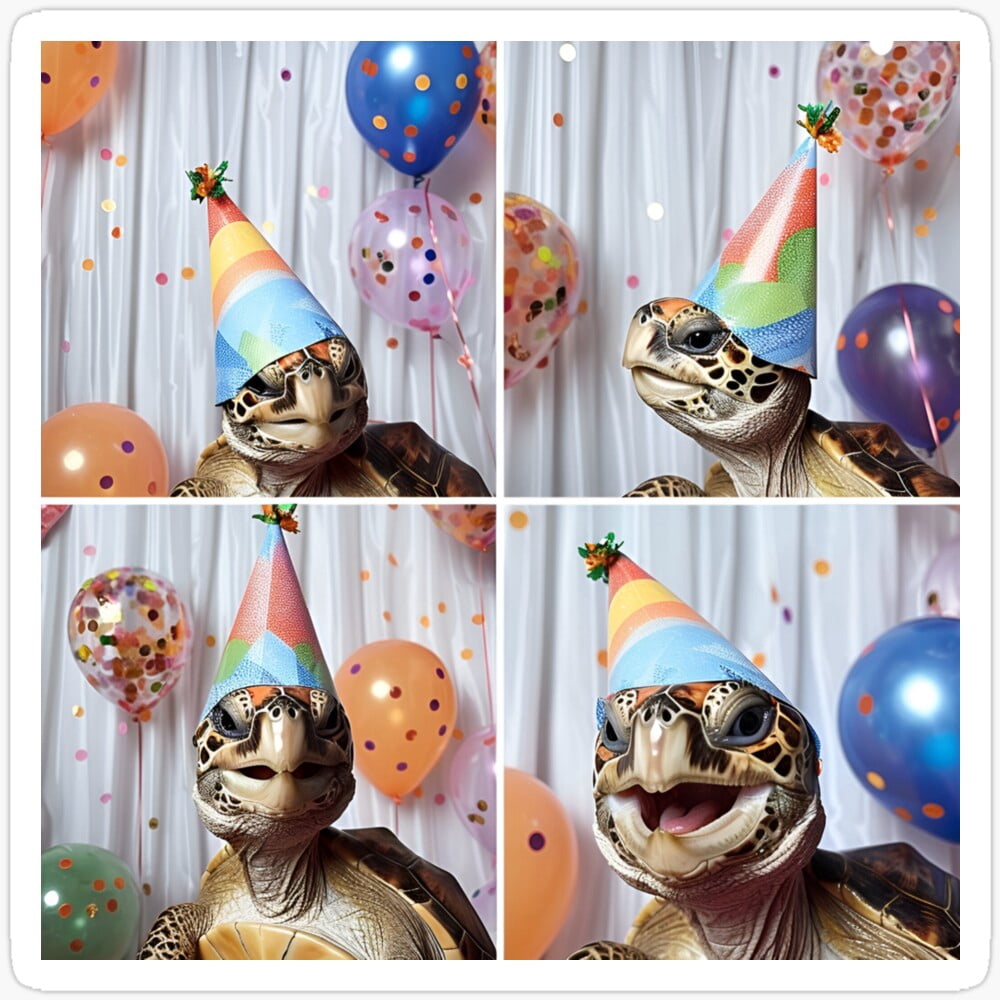 Cute Sea Turtle Birthday Party Ocean Animal Celebration Stickerphone ...