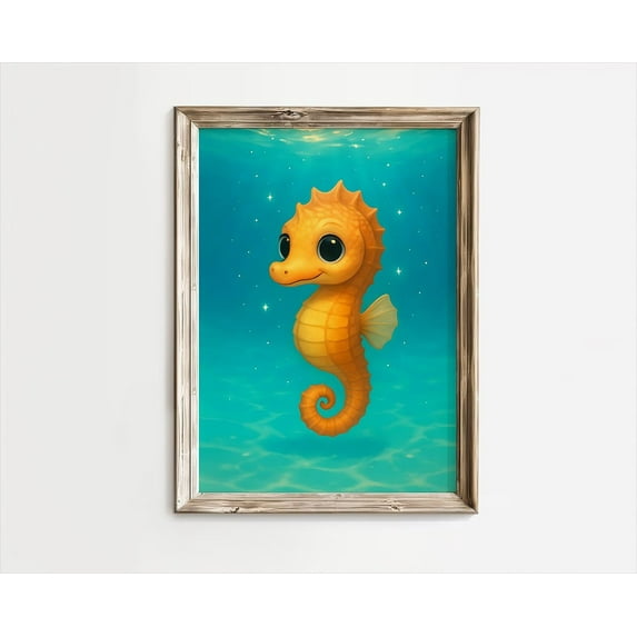 Cute Seahorse Art, Nursery Seahorse Art, Seahorse , Seahorse Nursery ...