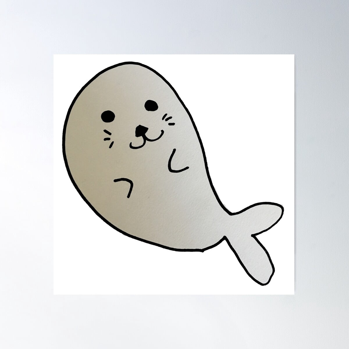 Cute Seal Poster Wall Art, Modern Wall Decor For Living Room Bedroom ...