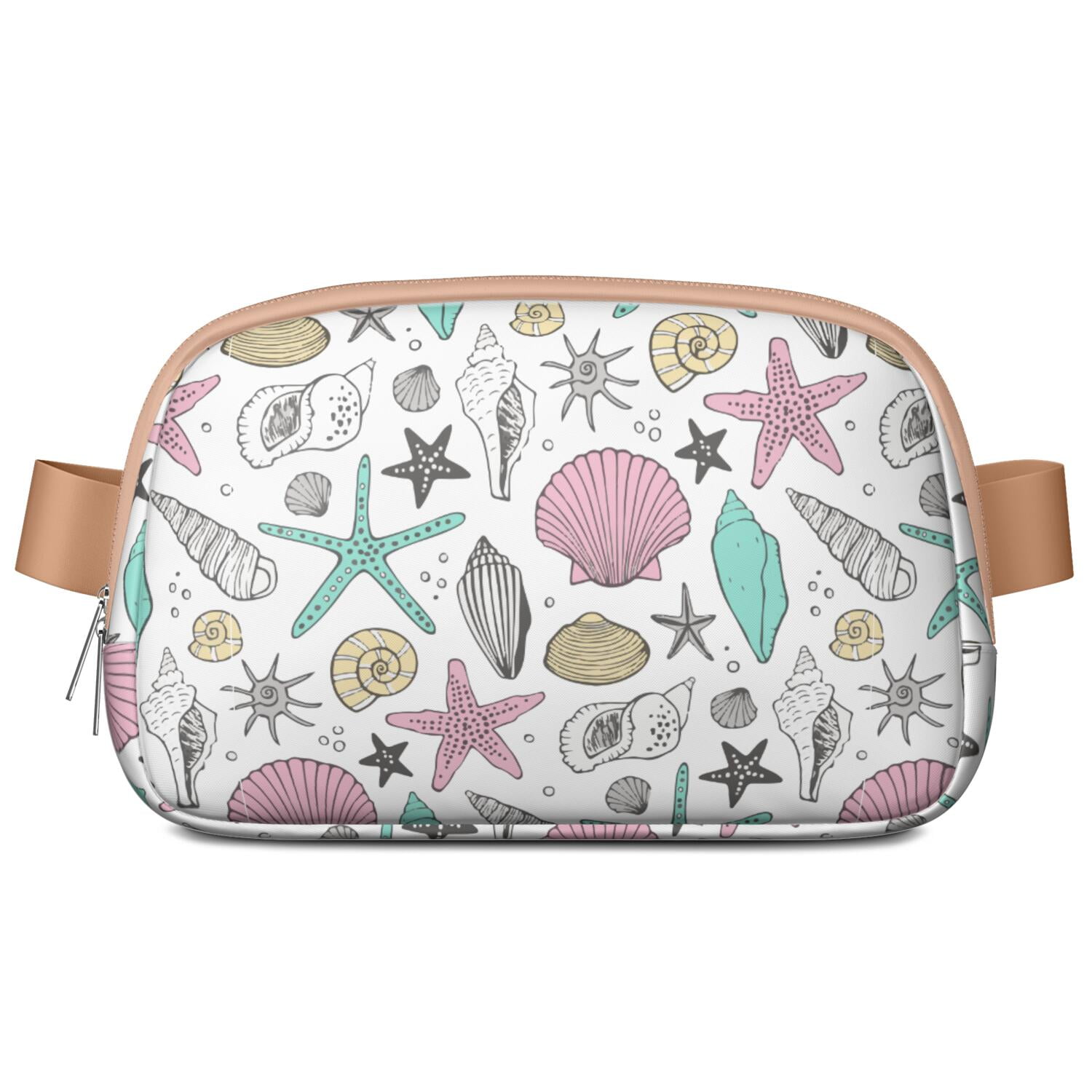 Cute Seashell Fanny Pack for Women – Spiral Shell & Starfish Waist Bag ...