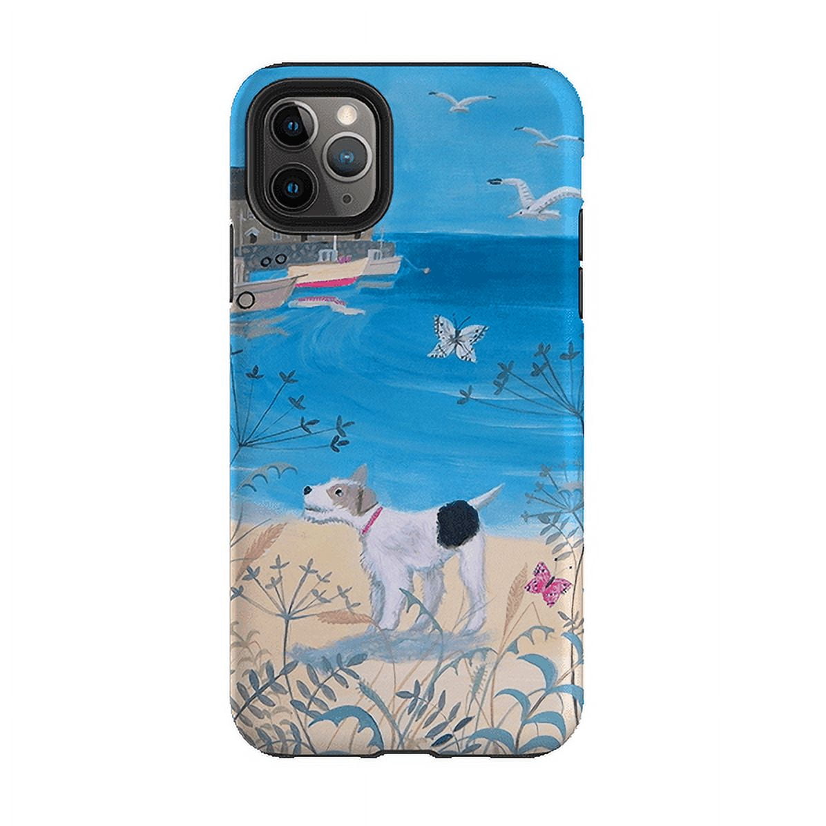 Cute Seaside Dog Beach Pet Lover Phone Case for iPhone 16 15 14 13 12 ...