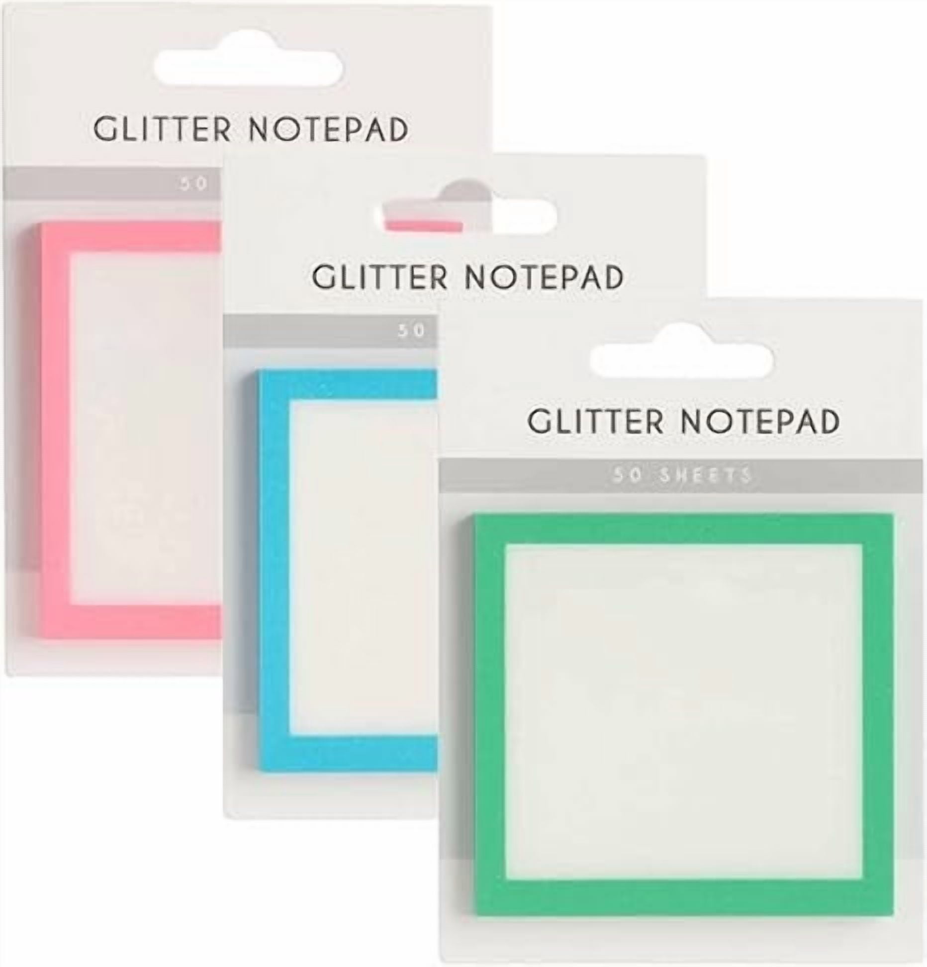 Cute Self Adhesive Note Pads,50 Paper Sparkle Sticky Notes,Transparent ...