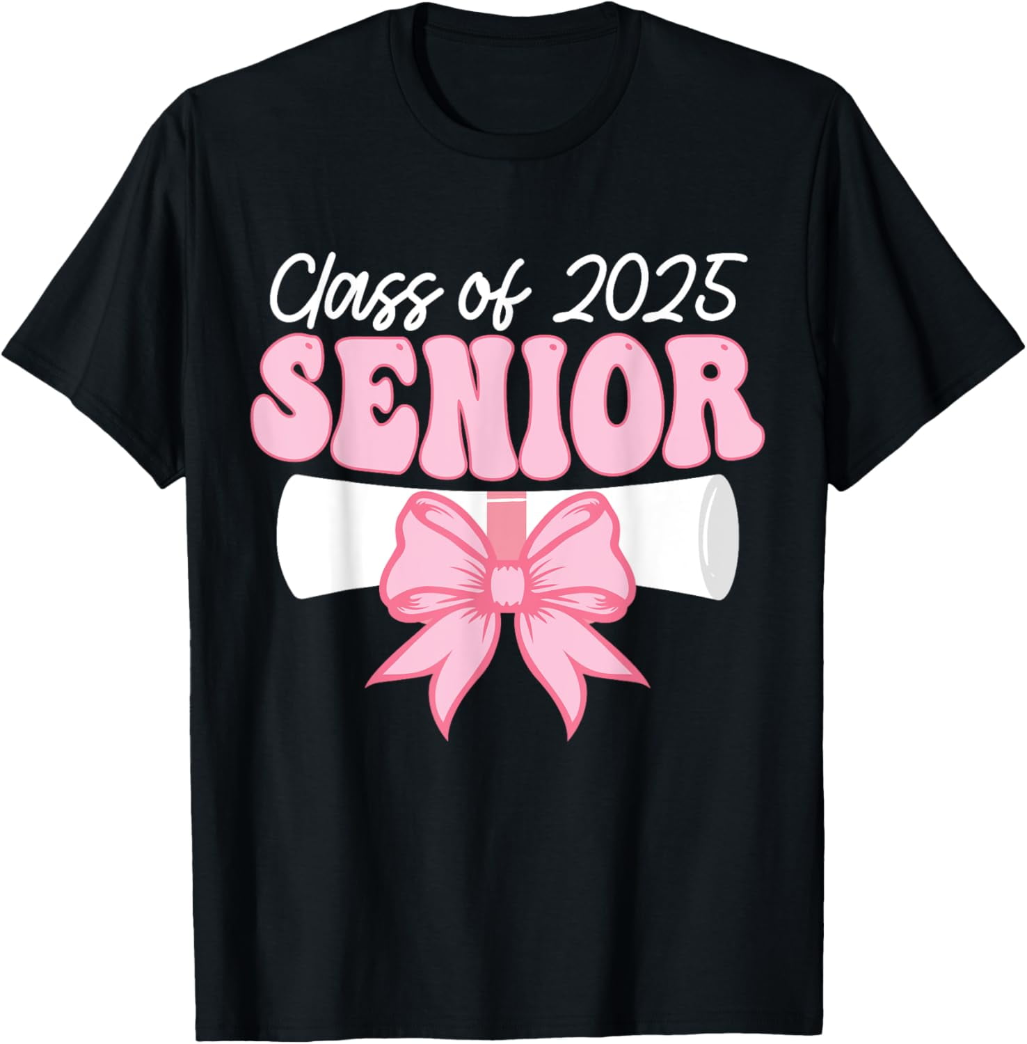 Cute Senior 2025 Bow Graduation High School Class of 2025 T-Shirt ...