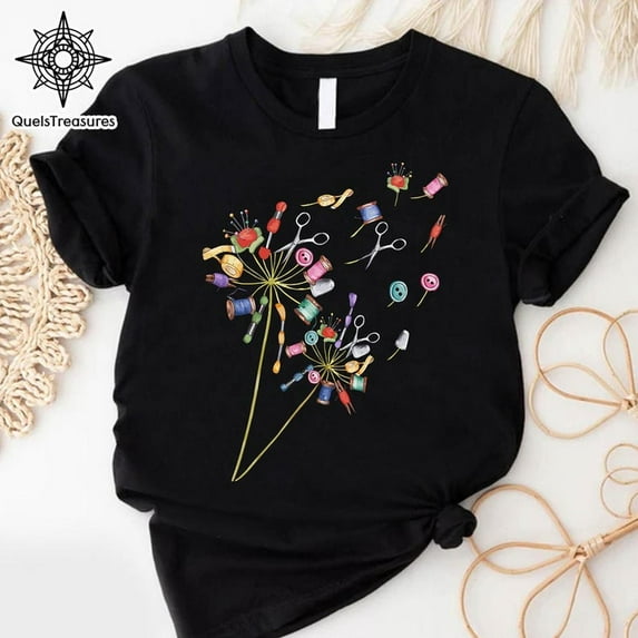 Cute Sewing T-S1Hirt, Quilting EquipM1ent DanD1ELIon S1Hirt, Flying ...