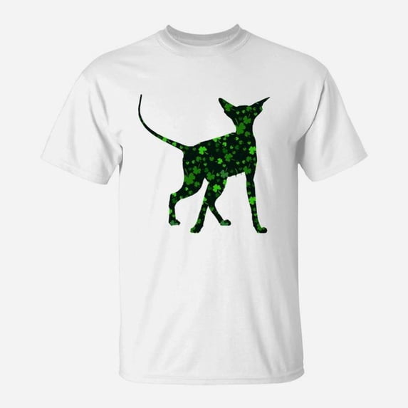 Cute Shamrock Peterbald Mom Dad Gift St Patricks Day Awesome Cat Lovers ...