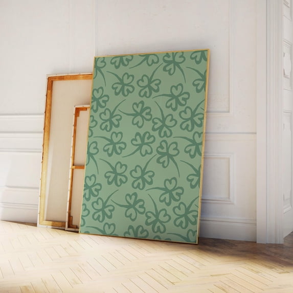 Cute Shamrock Poster St Patricks Day Decor Green Wall Art Clover Poster ...