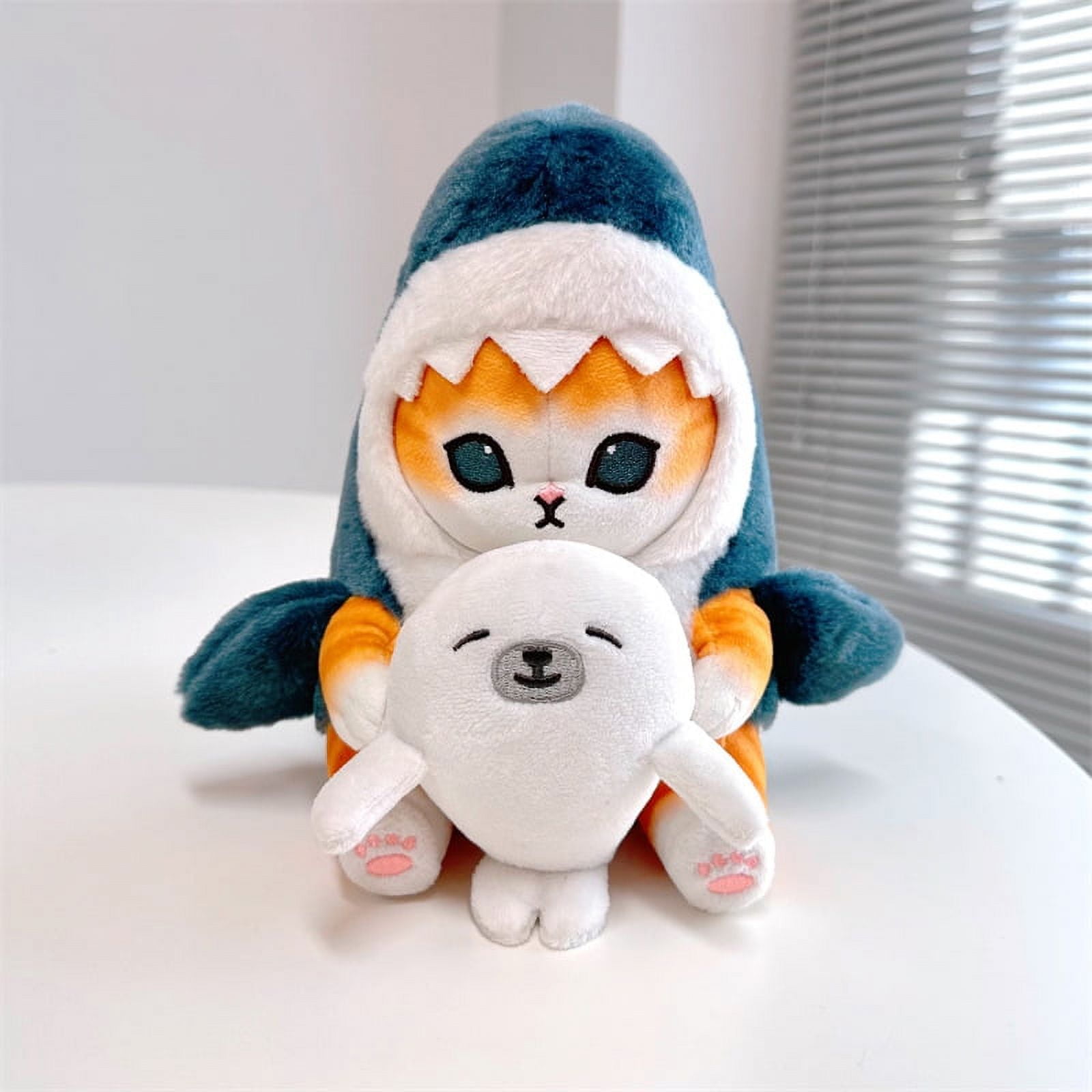 Cute Shark Cat Fried Shrimp Cat Plush Doll Pendant Dolls Beautiful Room ...