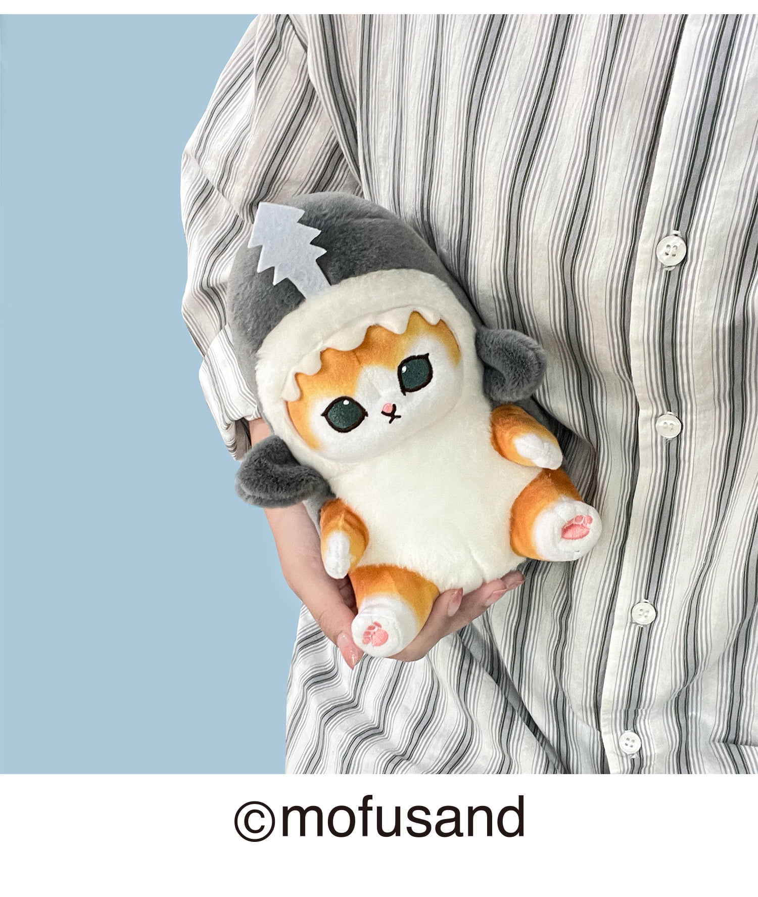 Cute Shark Cat Plush Toy Stuffed Animal Plushies Doll, 33cm Soft Kitten ...