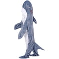 Cute Shark Plush Onesie for Adults, Cartoon Sleeping Bag Style Home ...