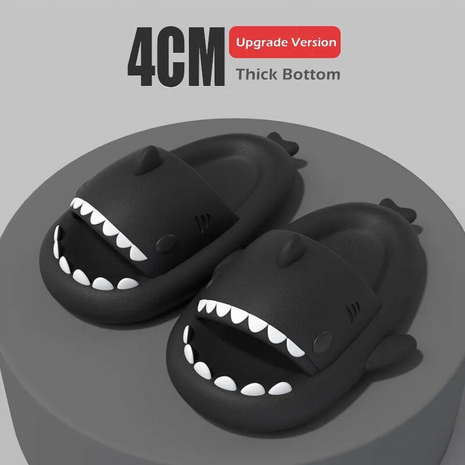 Cute Shark Slippers 4CM Platform Women Men Indoor Bathroom Slides Couples Summer Shoes Soft EVA ...