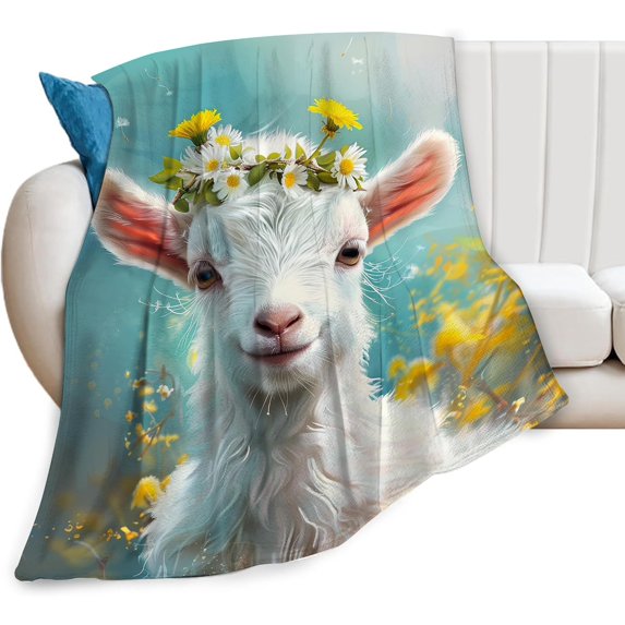 Cute Sheep Blanket for Women Woman Sheep Blanket Sheep Stuff Decor ...