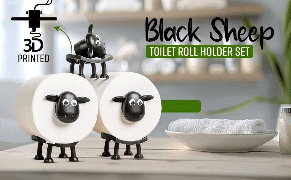 1pc Cute Sheep Dog Shape Toilet Tissue Rack Free Standing Storage Roll ...