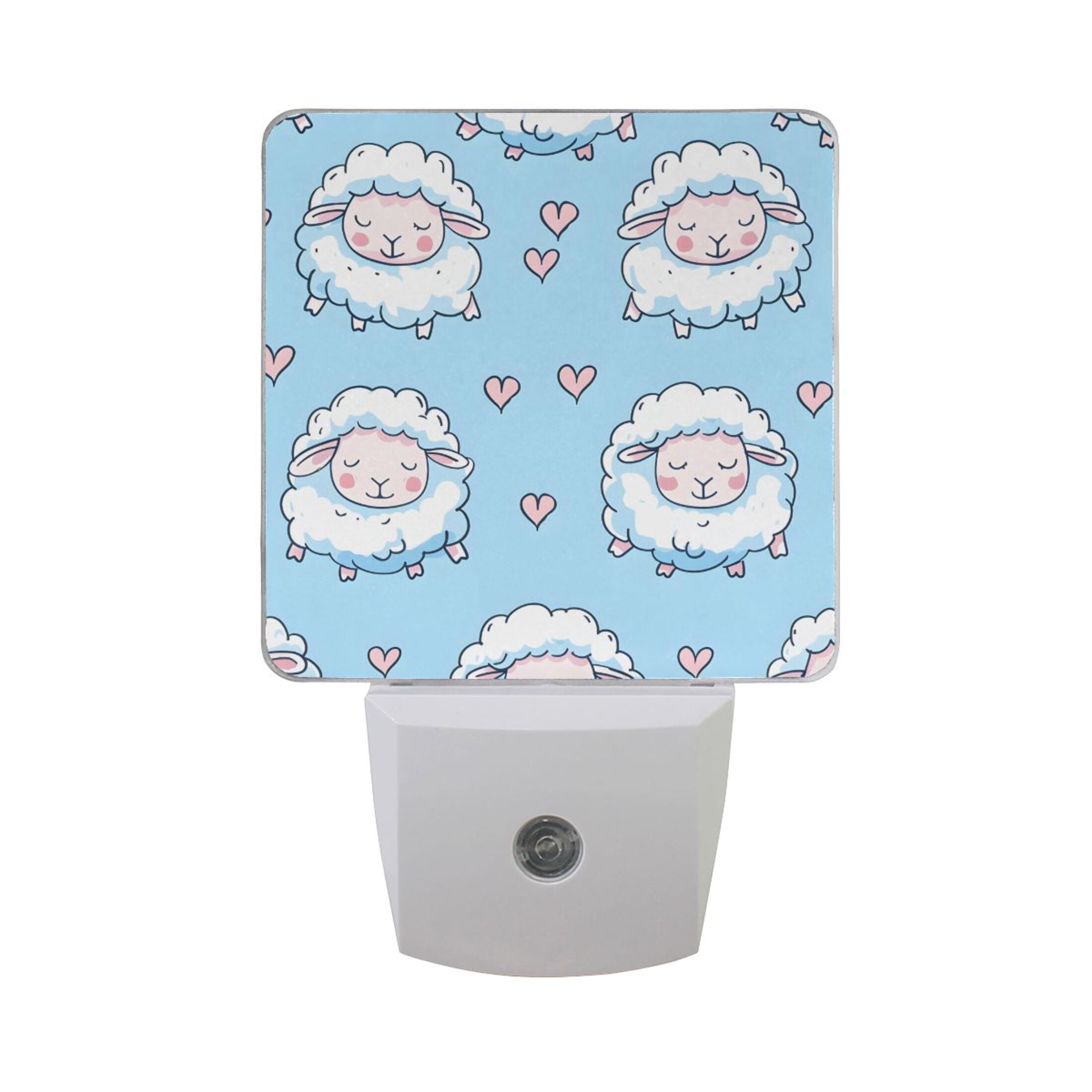 Cute Sheep and Heart Night Light 2 Pack LED Nightlight Plug into Wall ...