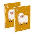 Cute Sheep with White Moon Stars Notebook Detachable Coil Notebook ...