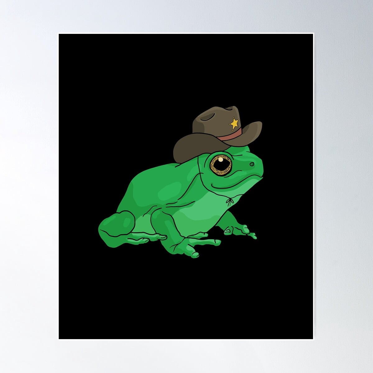 Cute Sheriff Frog With Cowboy Hat: Cottagecore Aesthetic Froggy ...