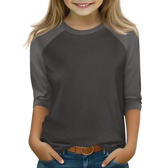 Cute Shirts for Teen Girls Raglan 3/4 Sleeve Loose Fit Casual Tops ...