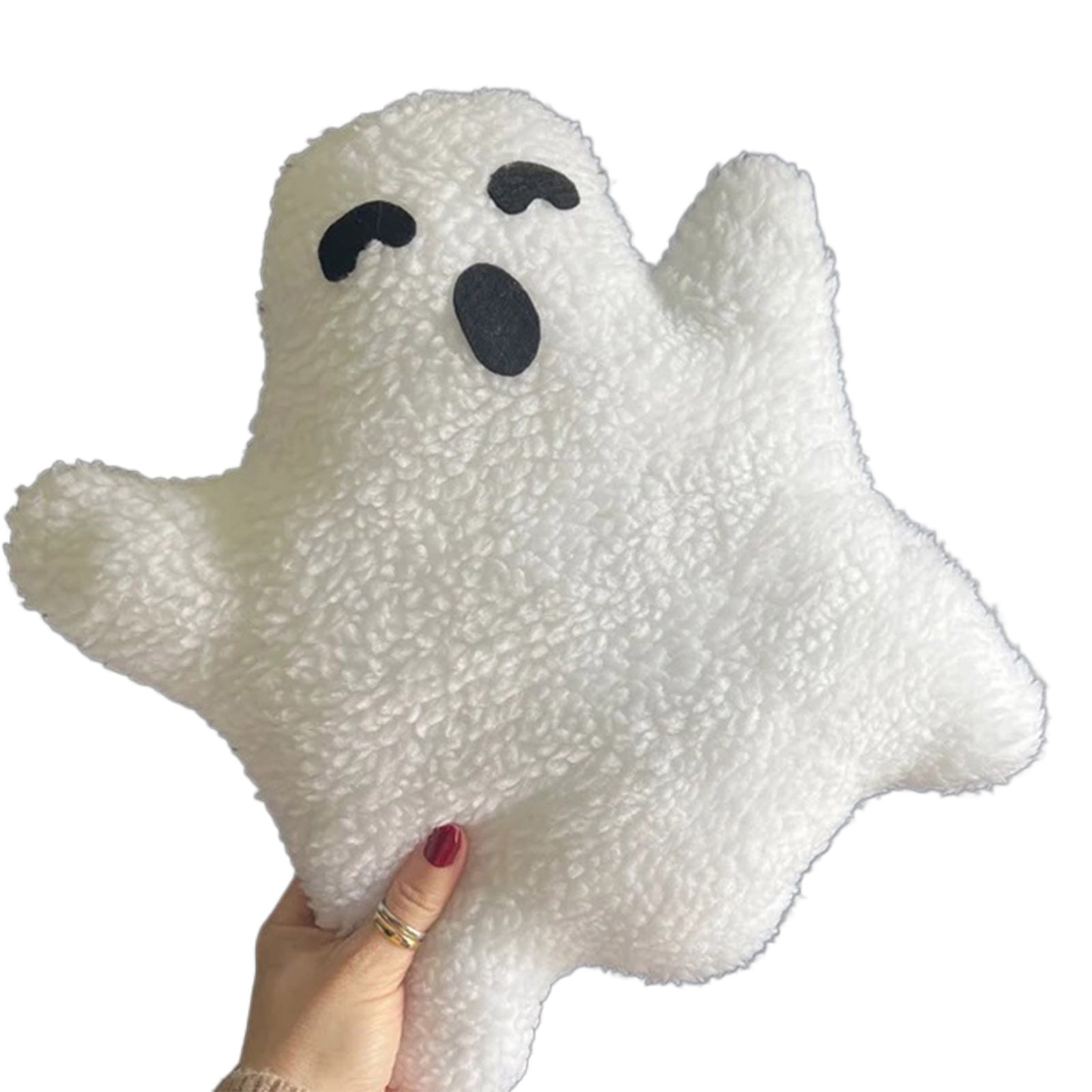 Cute Short Plush Ghosty Throw Pillow For Halloween Home Sofa Chair ...