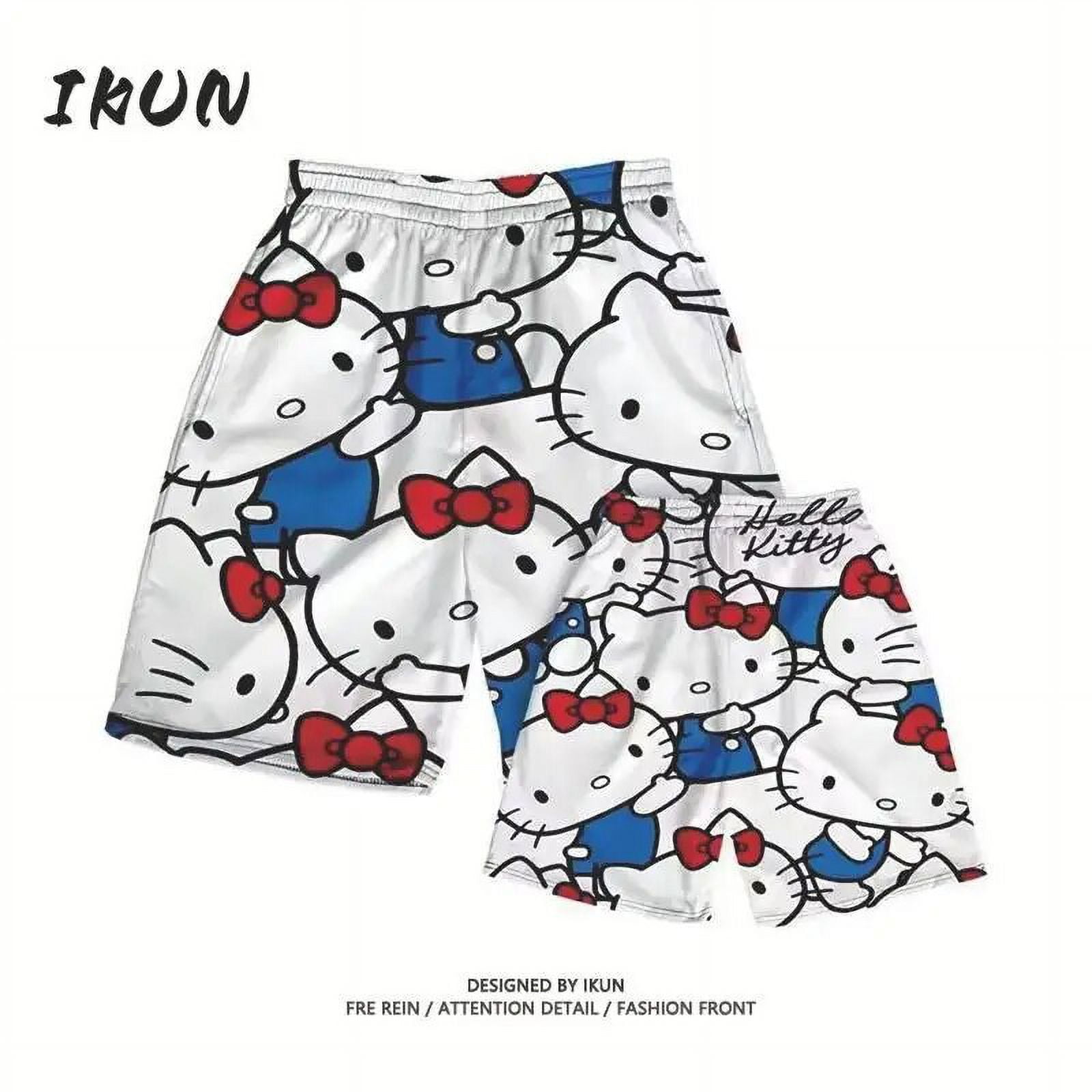 Cute Shorts Hello Kitty Sanrio Pants Y2k Baggy Chic and Elegant Woman ...