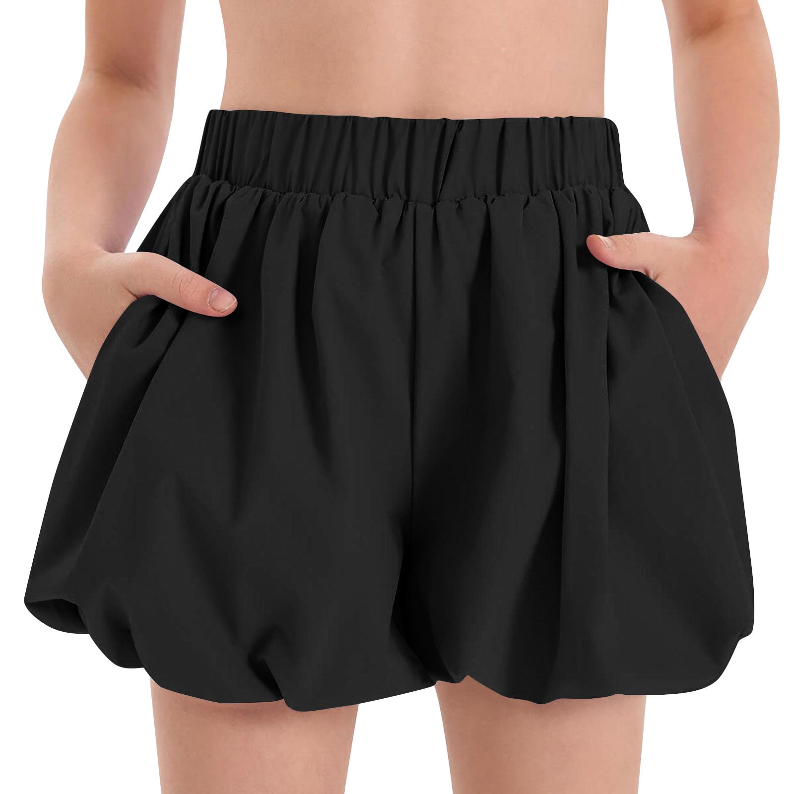 Cute Shorts for Women Teen Girls Flower-bud Pleated High Waist Skorted ...