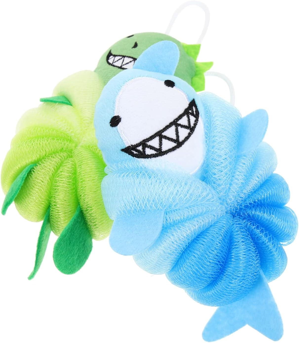 Cute Shower Puff 8 Pcs Loofah Bath Scrunchies Loofah Scrubber Sponge ...