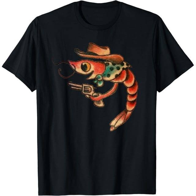 Cute Shrimp Seafood Shellfish Shrimp Lover tattoo Gift Tee T-Shirt ...