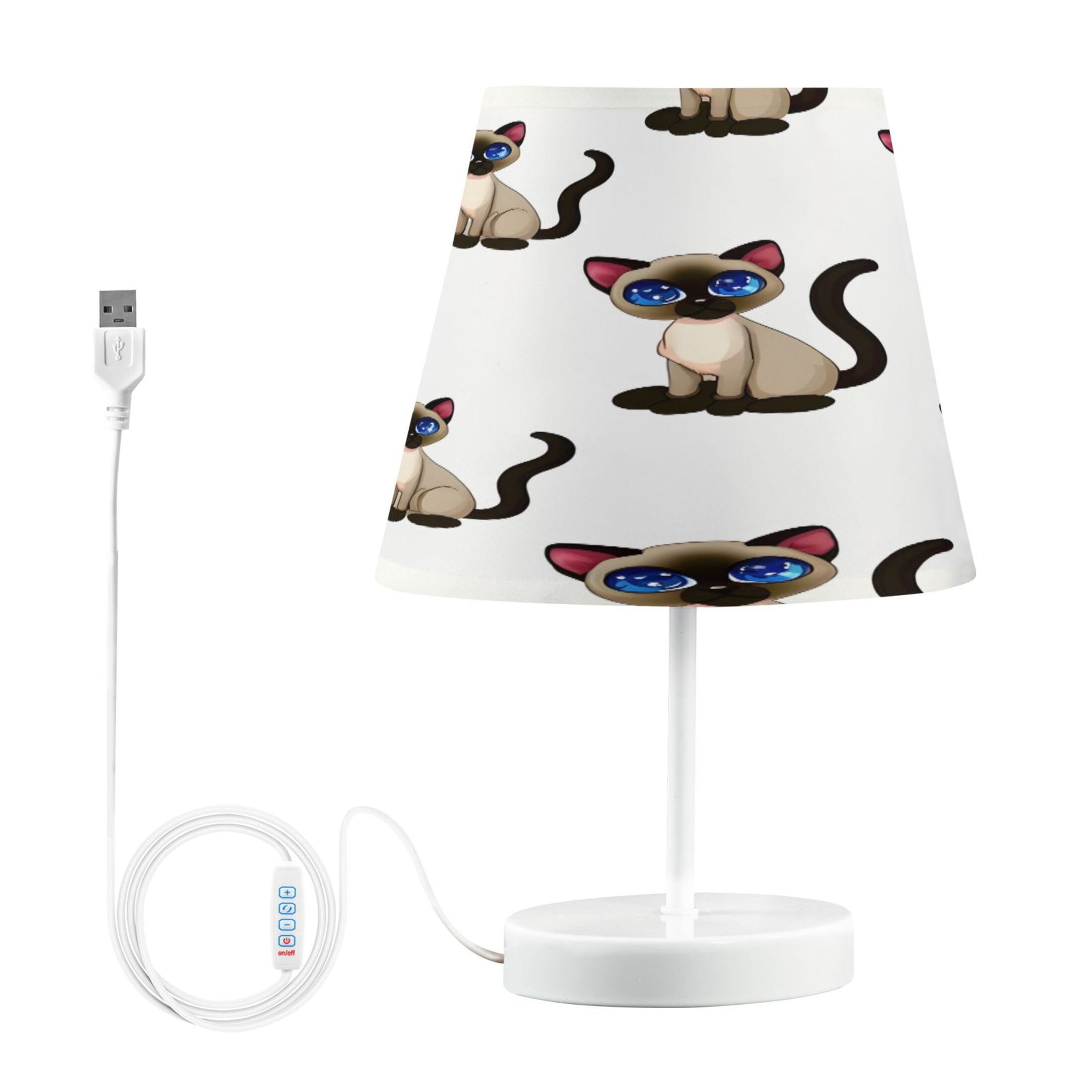 Cute Siamese Cat Desk Lamp LED Table Nightstand Lamps with 3 Color ...