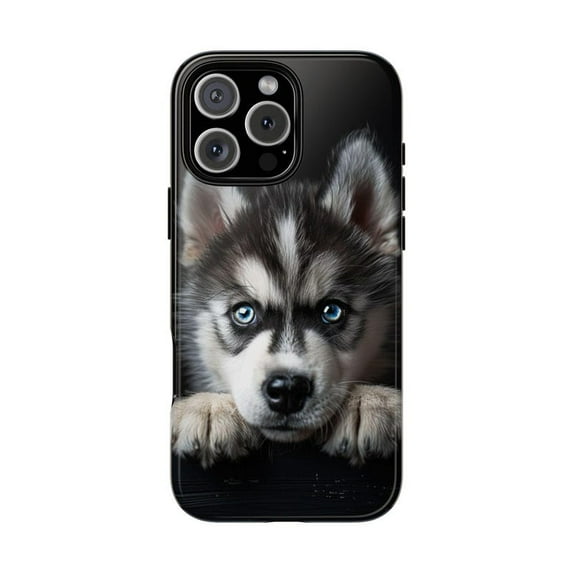 Cute Siberian Husky Puppy Dog Portrait Phone Case for iPhone 11,12,13 ...