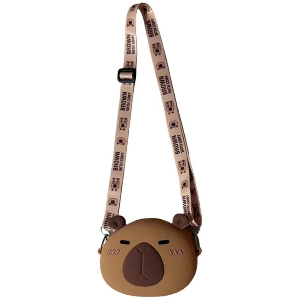 Cute Silicone Capybara Crossbody Bags Shoulder Bag Cartoon Capybara ...