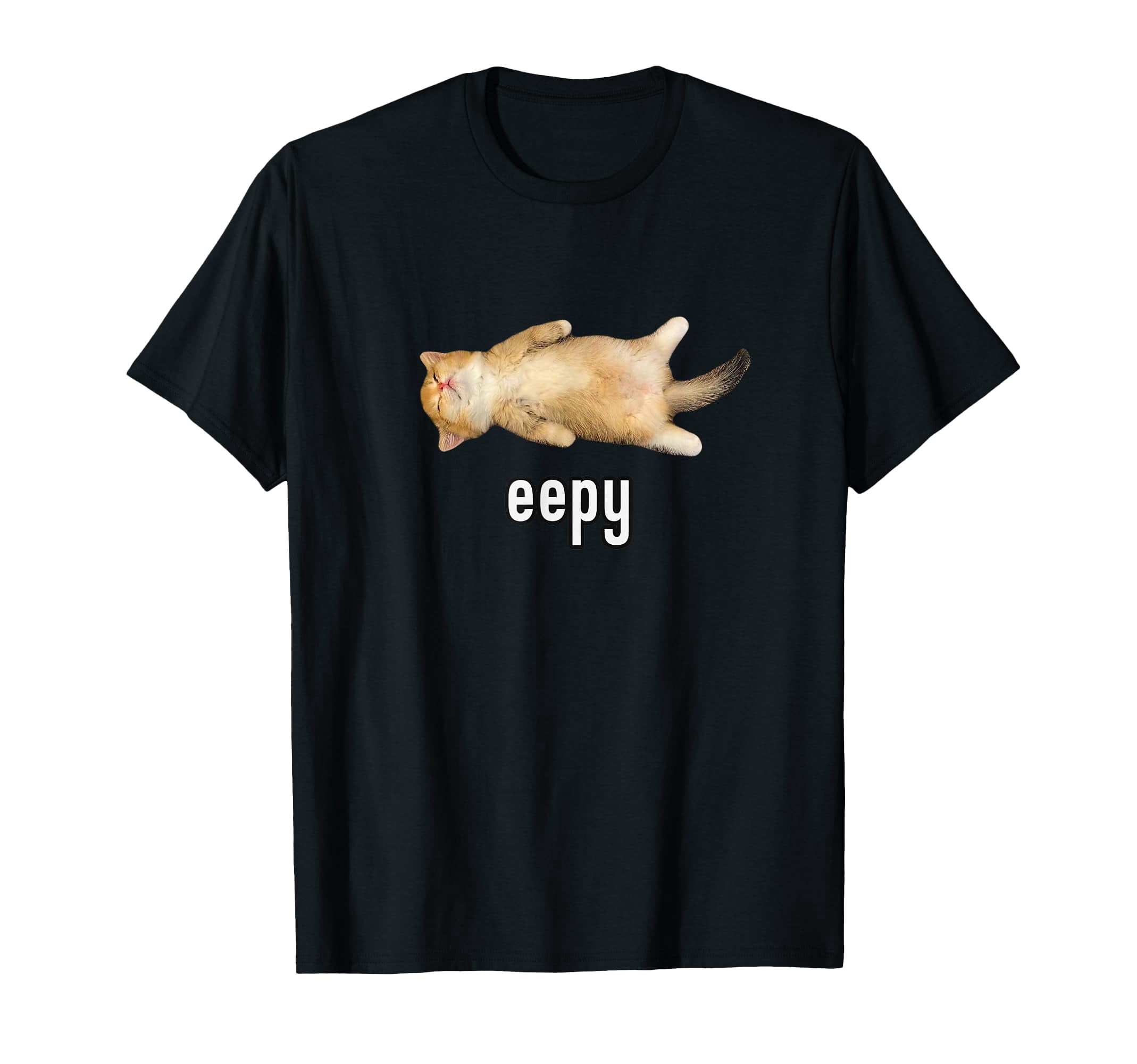 Cute Silly Sleepy Cat T-Shirt for Fun and Relaxed Casual Wear - Walmart.com
