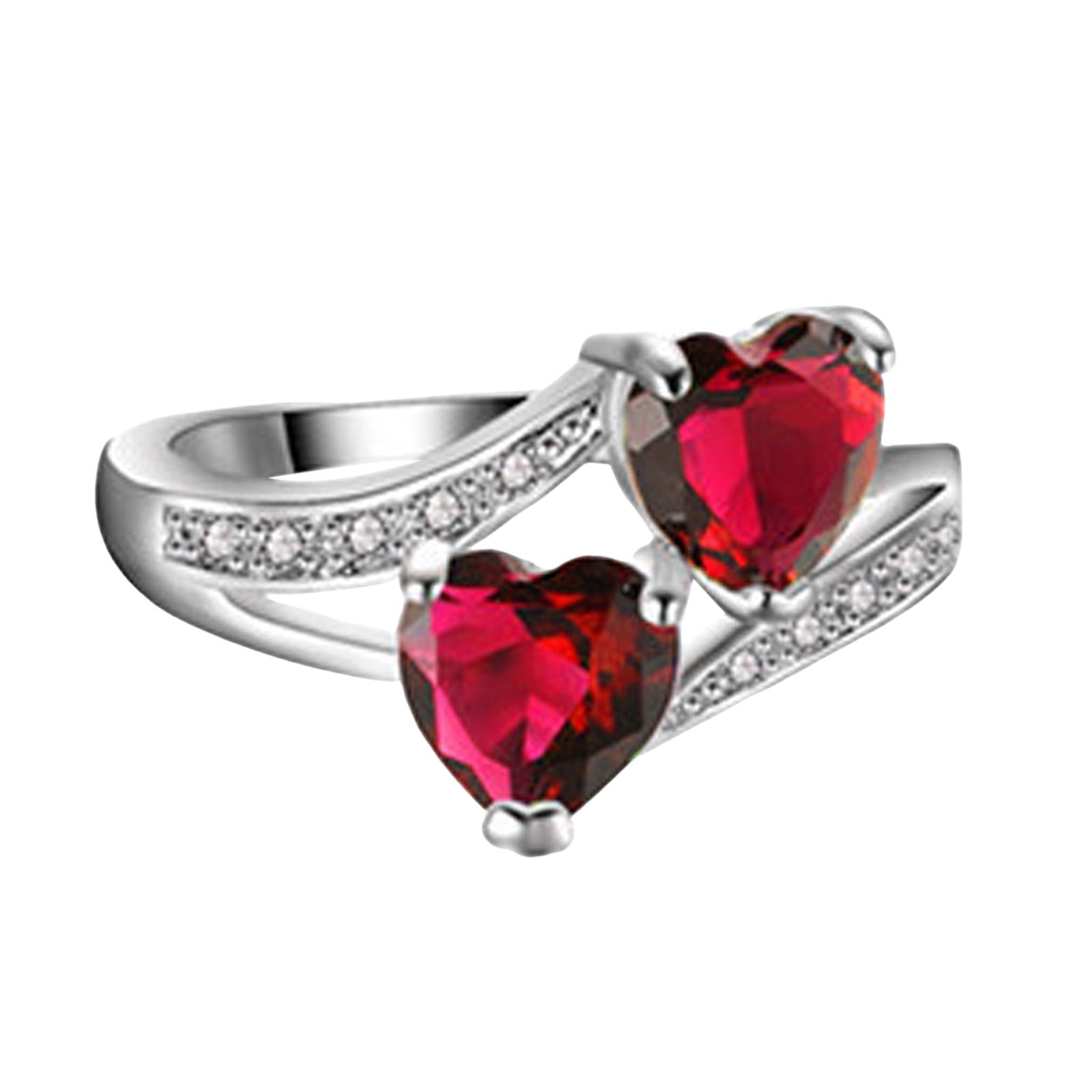 Cute Silver Cubic Zirconia Ribbon Bow Knot Wedding Promise Engagement ...