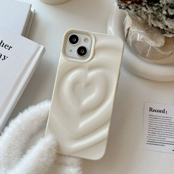 Cute Simple Style 3D Case for iPhone 17 16 15 14 13 12 Creative Soft ...