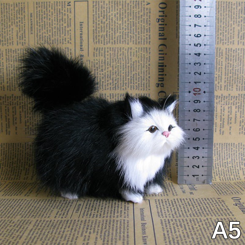 Cute Simulation Cat Plush Toys Soft Stuffed Kitten Model Fake Cat ...