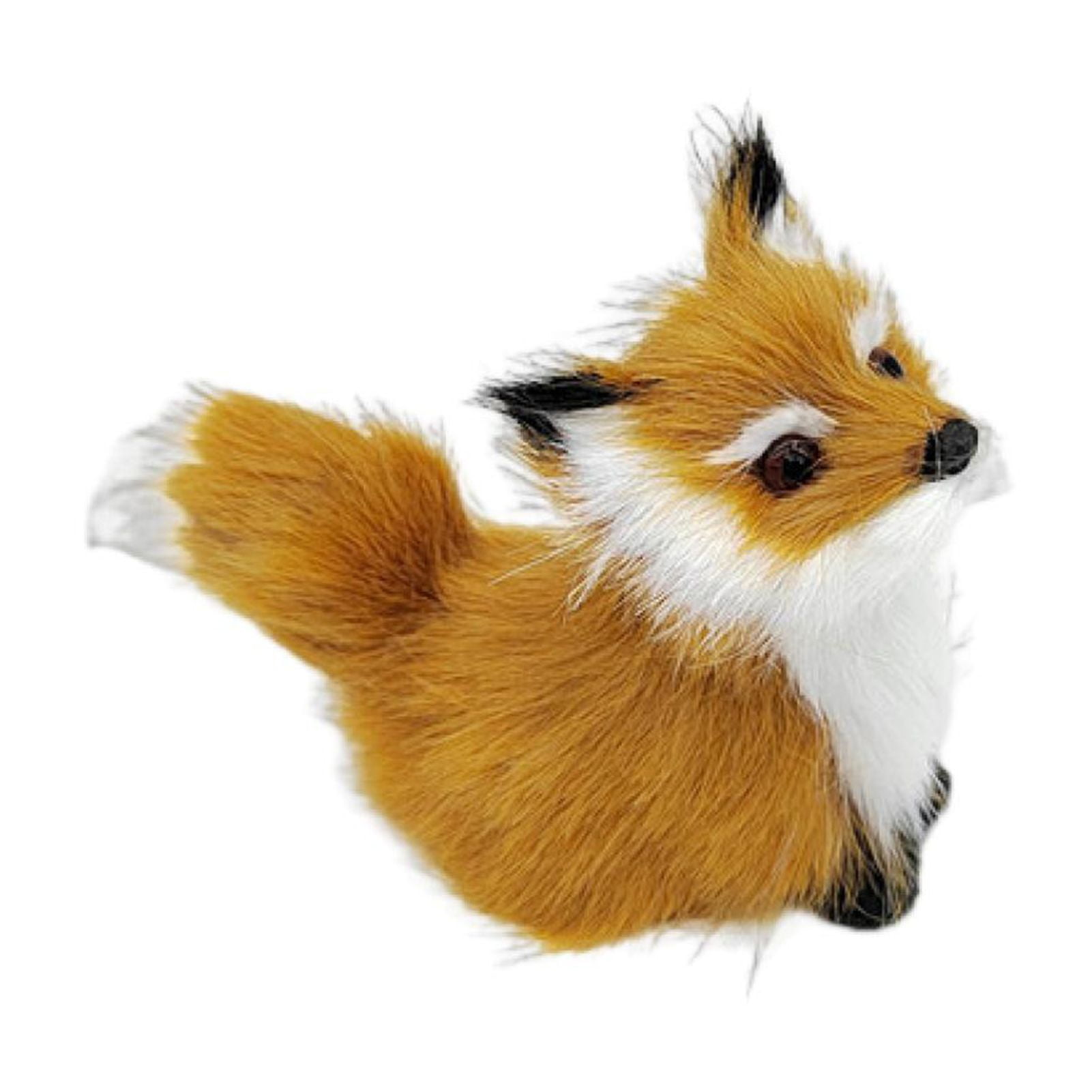 Cute Simulation Fox Lovely Realistic Mini Animal Figure Plush Toy ...