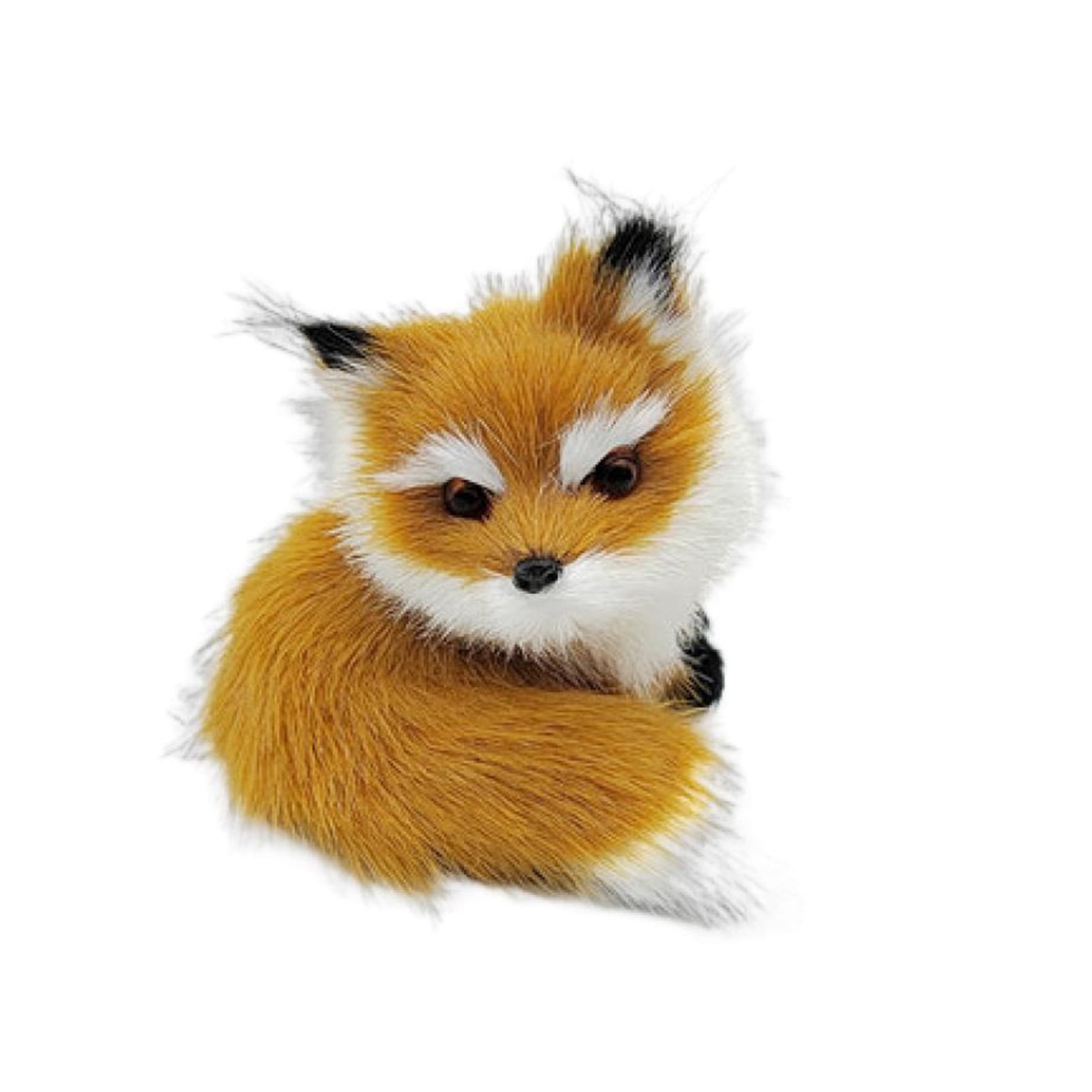 Cute Simulation Fox Lovely Realistic Mini Animal Figure Plush Toy ...