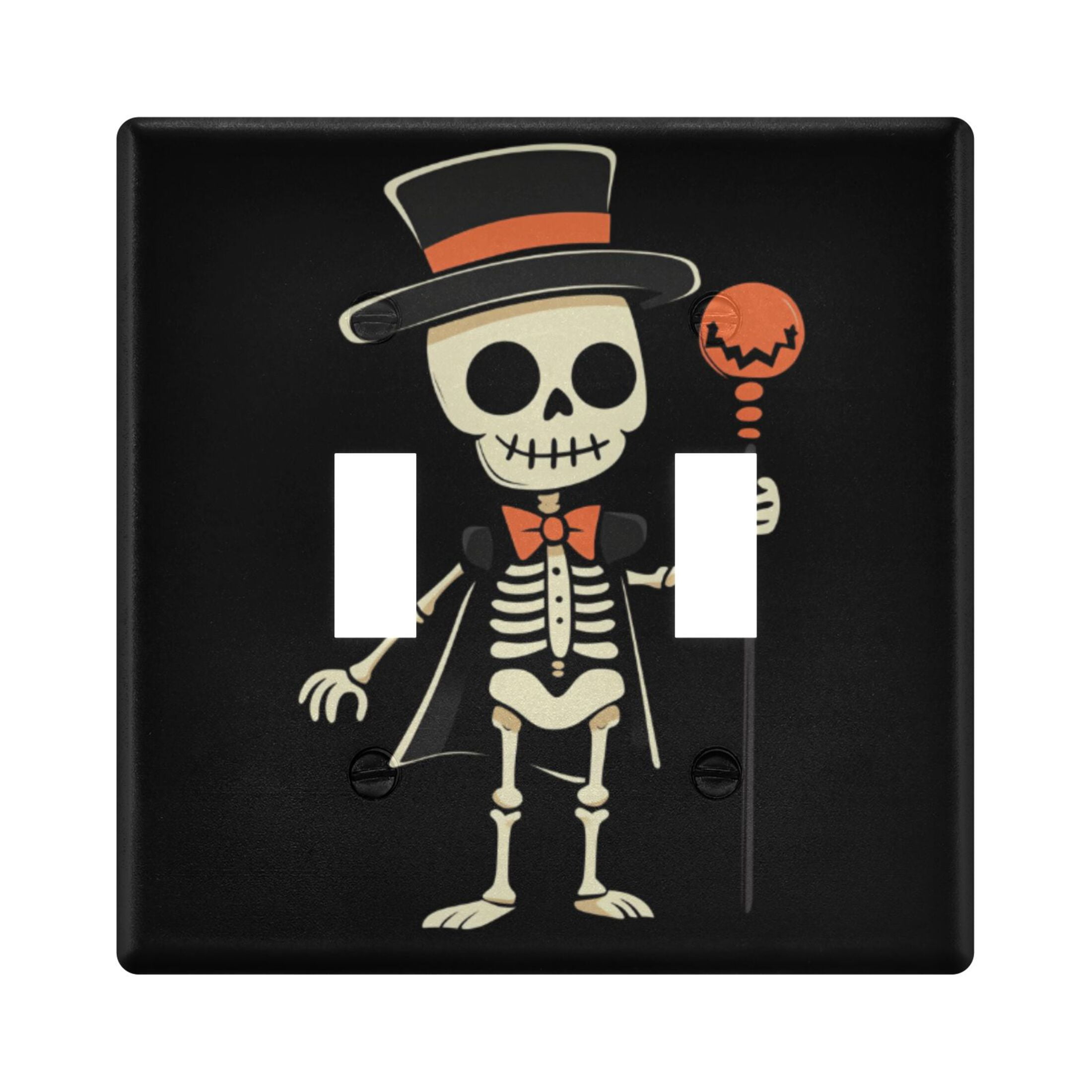 Cute Skeleton Gentleman Halloween Light Switch Cover Electrical Outlet ...
