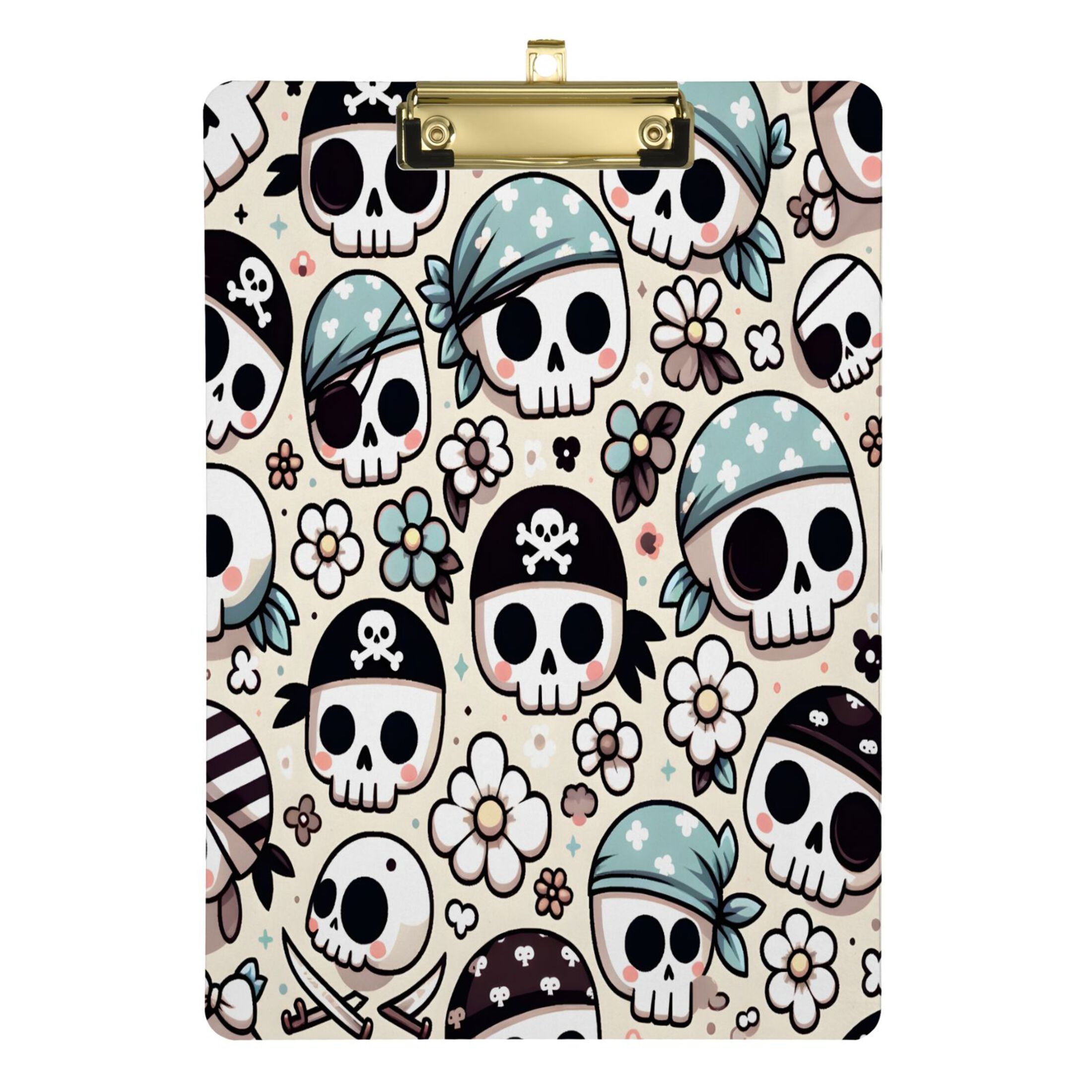 Cute Skeleton and Floral Acrylic Clipboards A4 Standard Letter Size ...