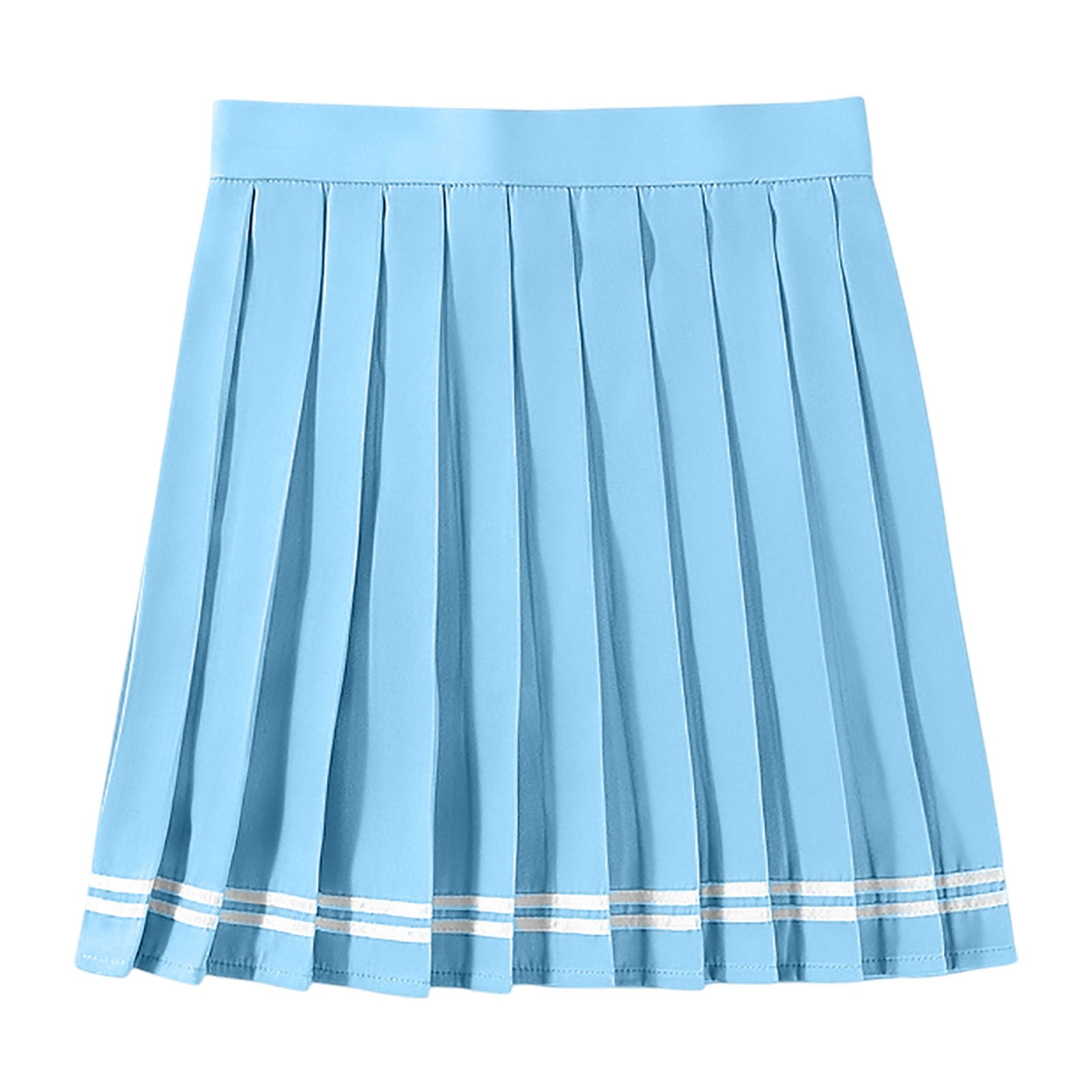 Cute Skirts for Women High Waist Pleated Skirt A Line Color Block Mini ...