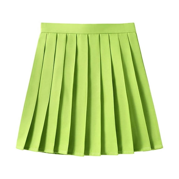 Cute Skirts for Women High Waist Pleated Skirt A Line Solid Color Mini ...